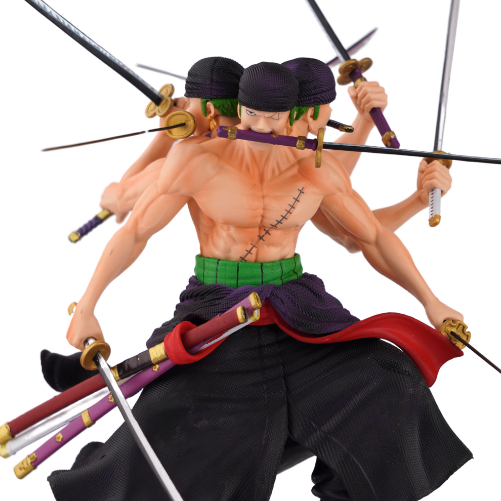 One Piece Anime Three Headed Roronoa Zoro Action Figure