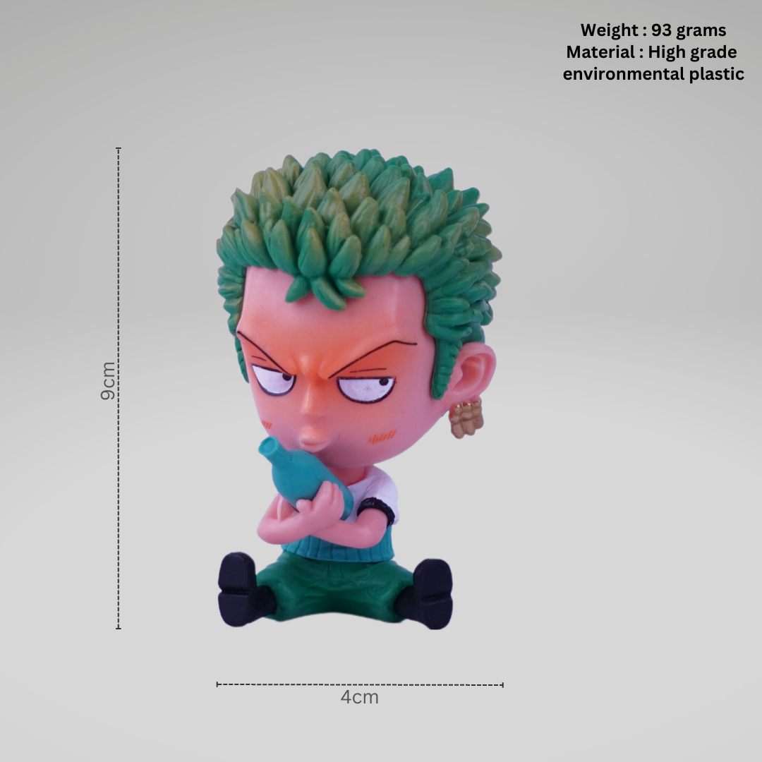 One Piece Zoro Sitting Miniature Action Figure