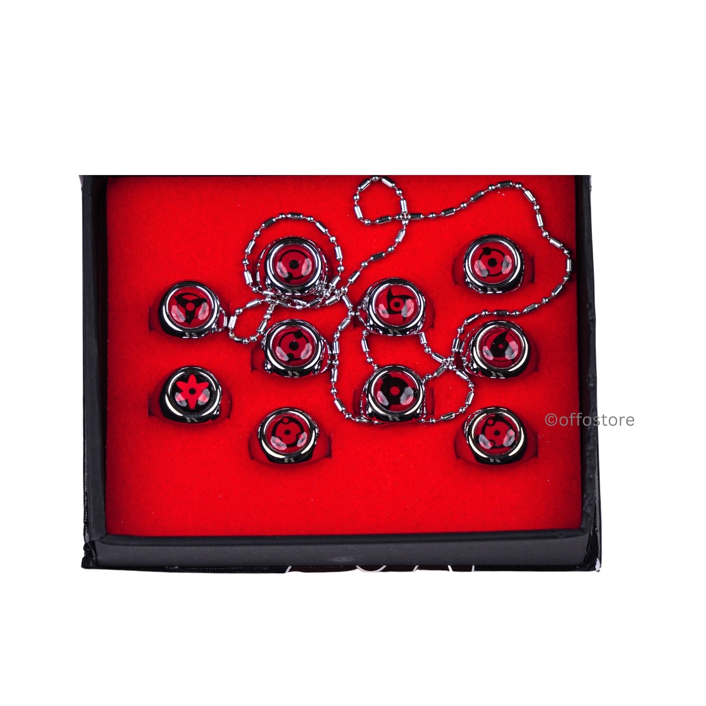 Naruto Anime Sharingan Ring Set