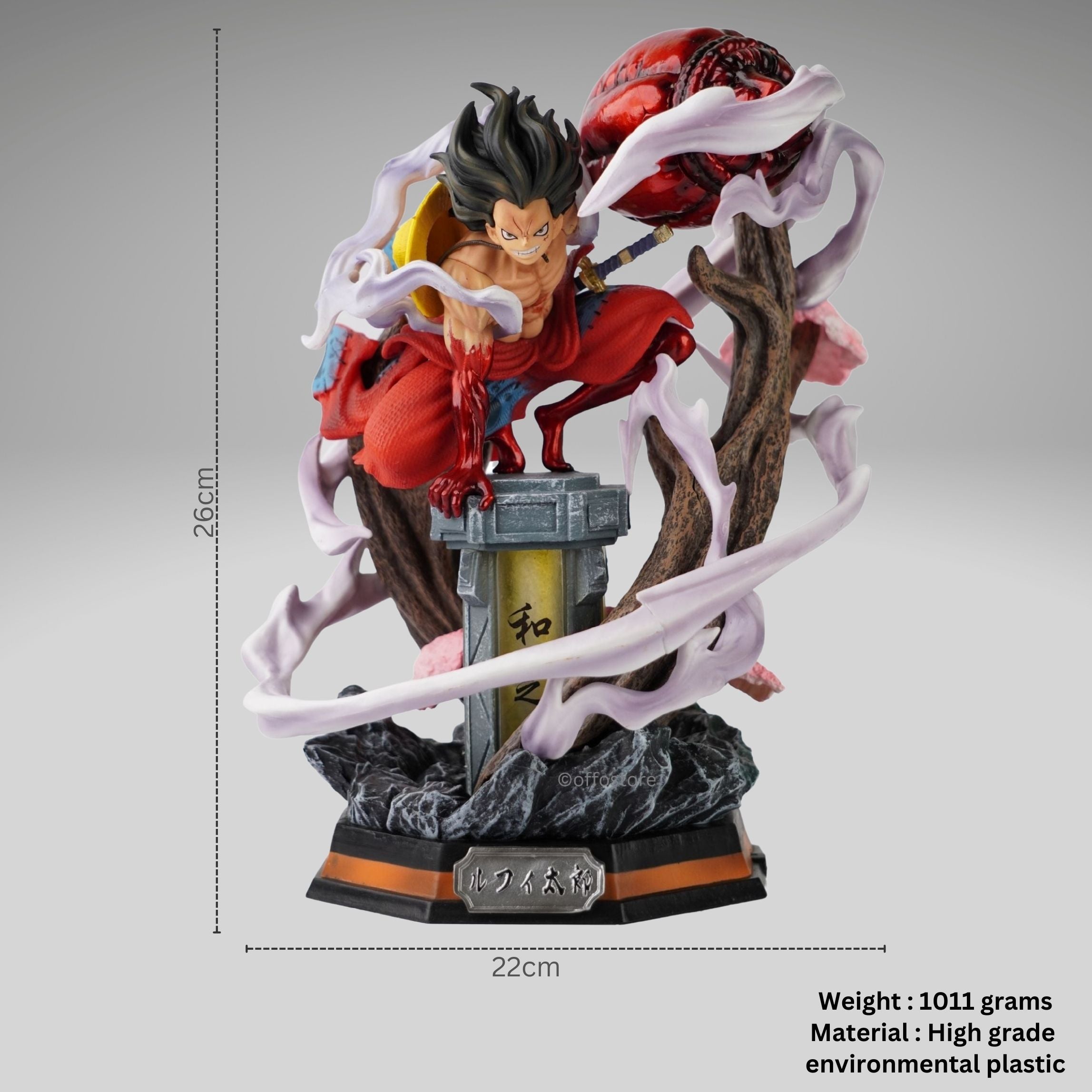 One Piece Anime Monkey D Luffy Gear 4 Light Action Figure