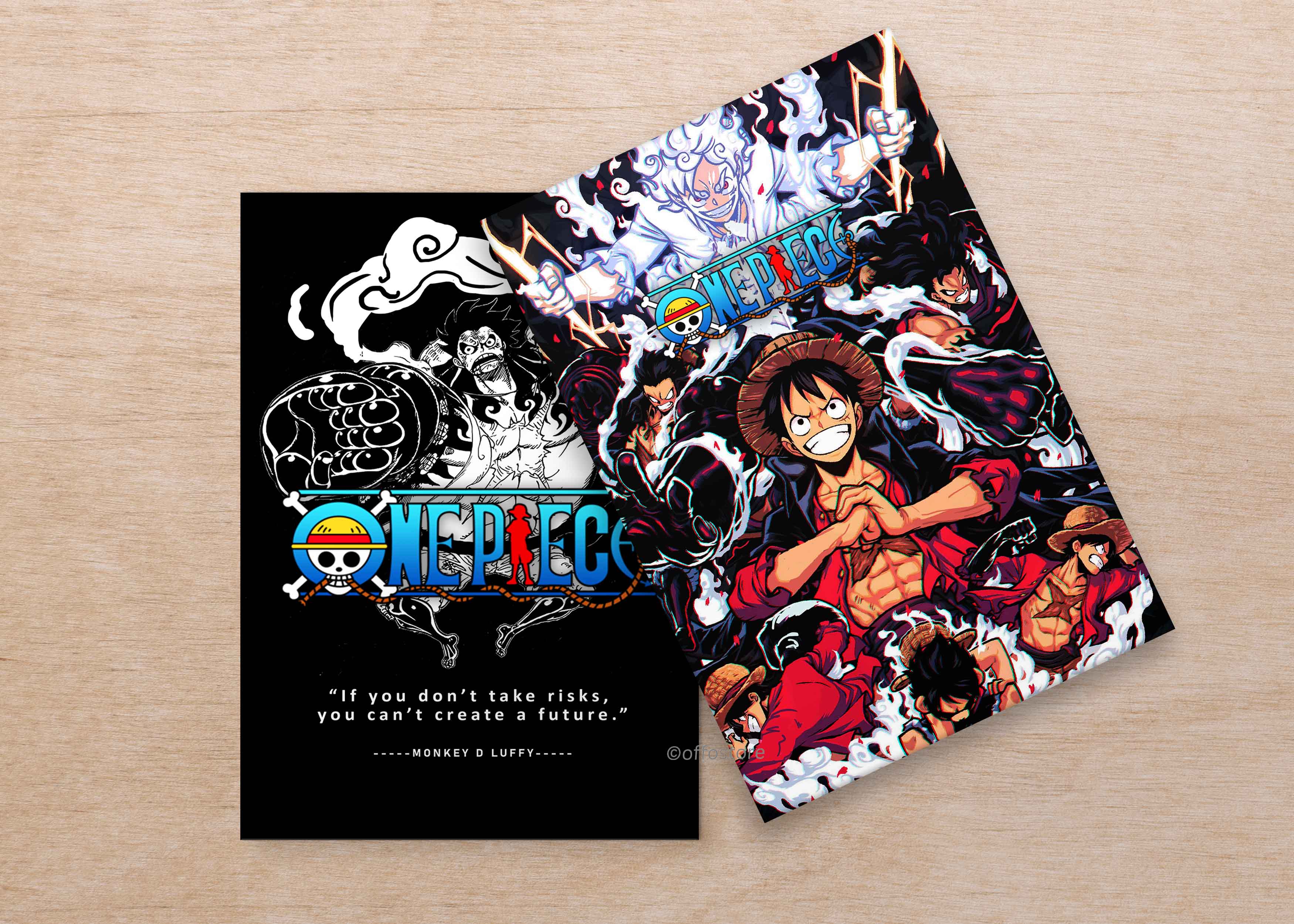 Anime: One Piece Luffy All Gears Velvet Finish A5 Notebook
