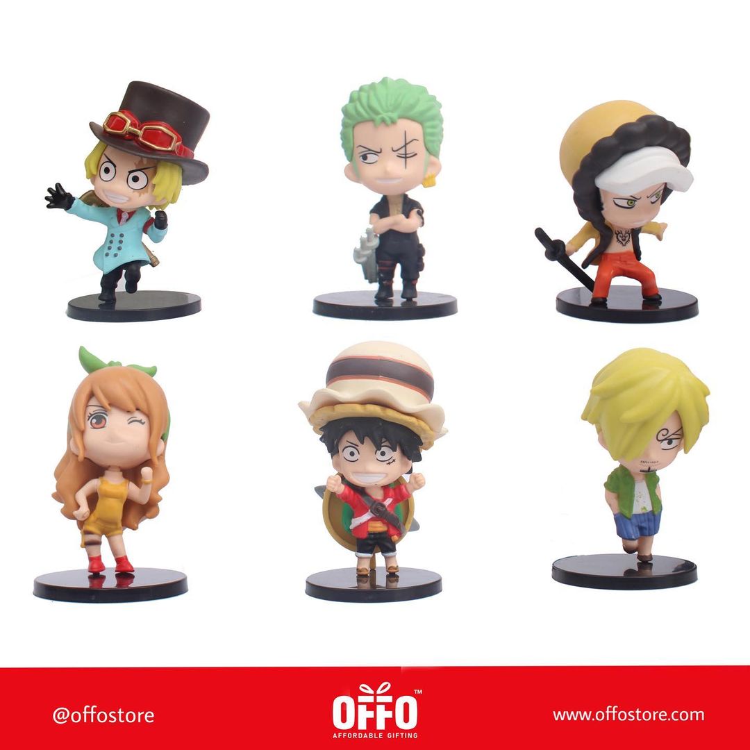 One Piece Anime Chibbi Figures Set of 6 [8-10 cm]
