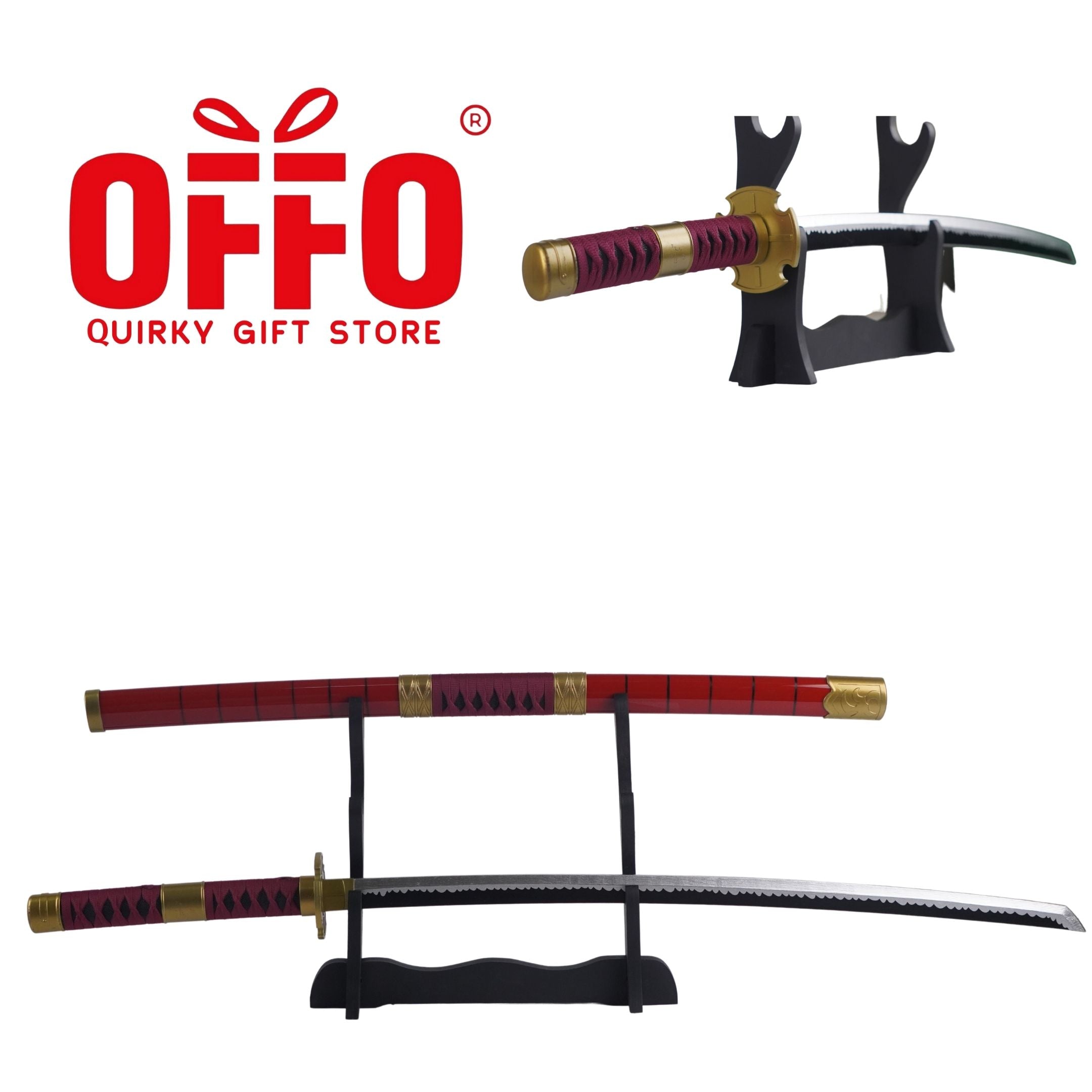 One Piece Anime Zoro Sandai Kitetsu Wooden Life Size Practice Katana W